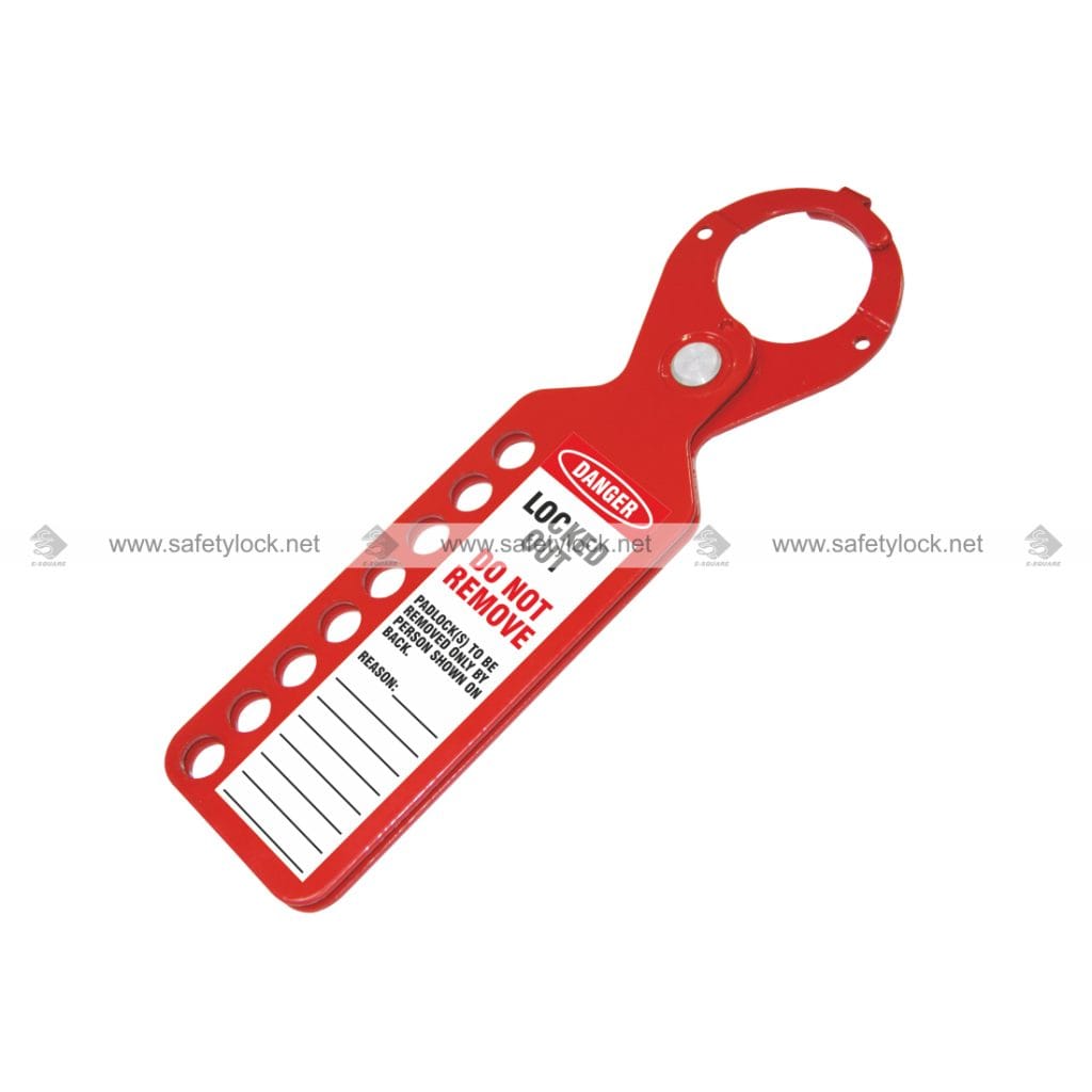 Double Lockable Labelled Lockout Hasp with 8 Hole | E-Square
