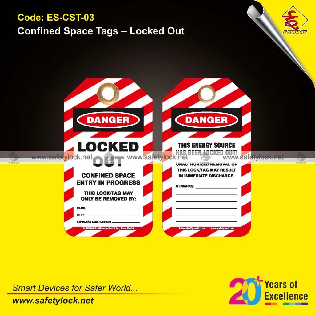 Buy Confined Space Tags with Warning Message Locked Out