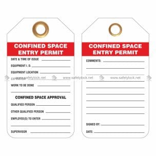 Confined Space Tags - Confined Space Entry Permit Approval