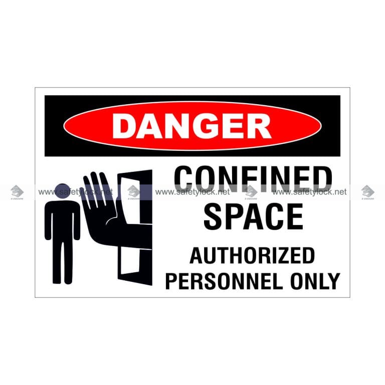 OSHA Standard Confined Space Lockout Cover Signs | E-Square