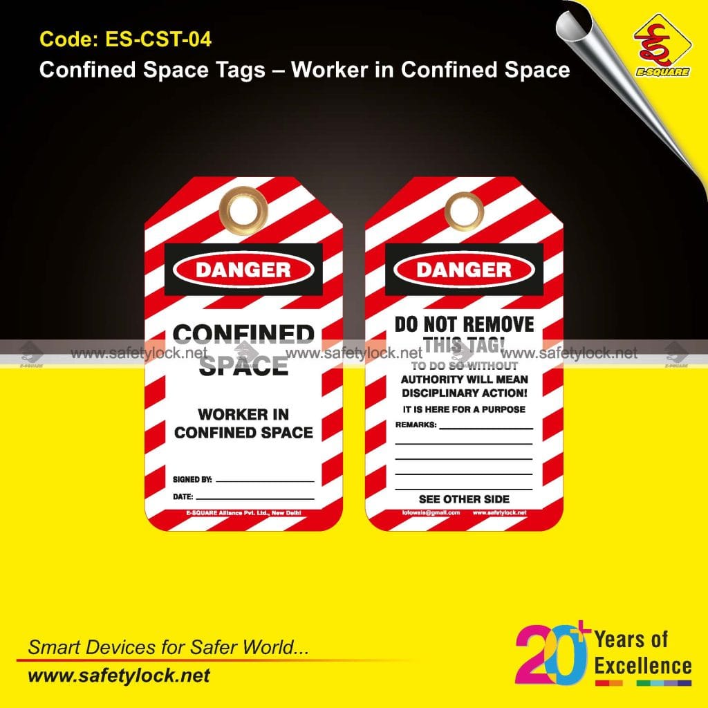 Buy Worker in Confined Space Tags to Alert Workers