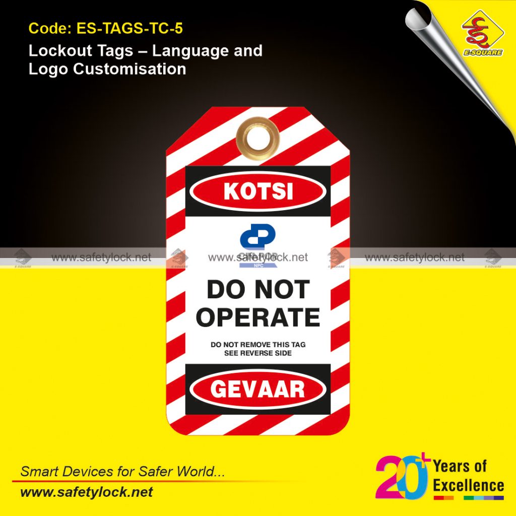 Lockout Tags - Language and Logo Customisation - E-Square
