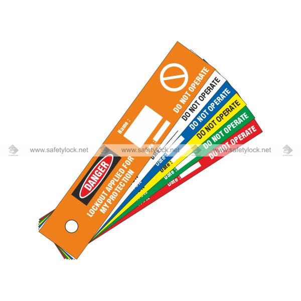 Disposable Lockout Padlock Tags - Multiple Colour | E-Square