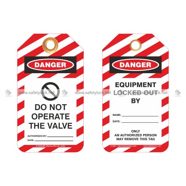 Do Not Operate the Valve Safety Tags | Lockout Tags Supplier