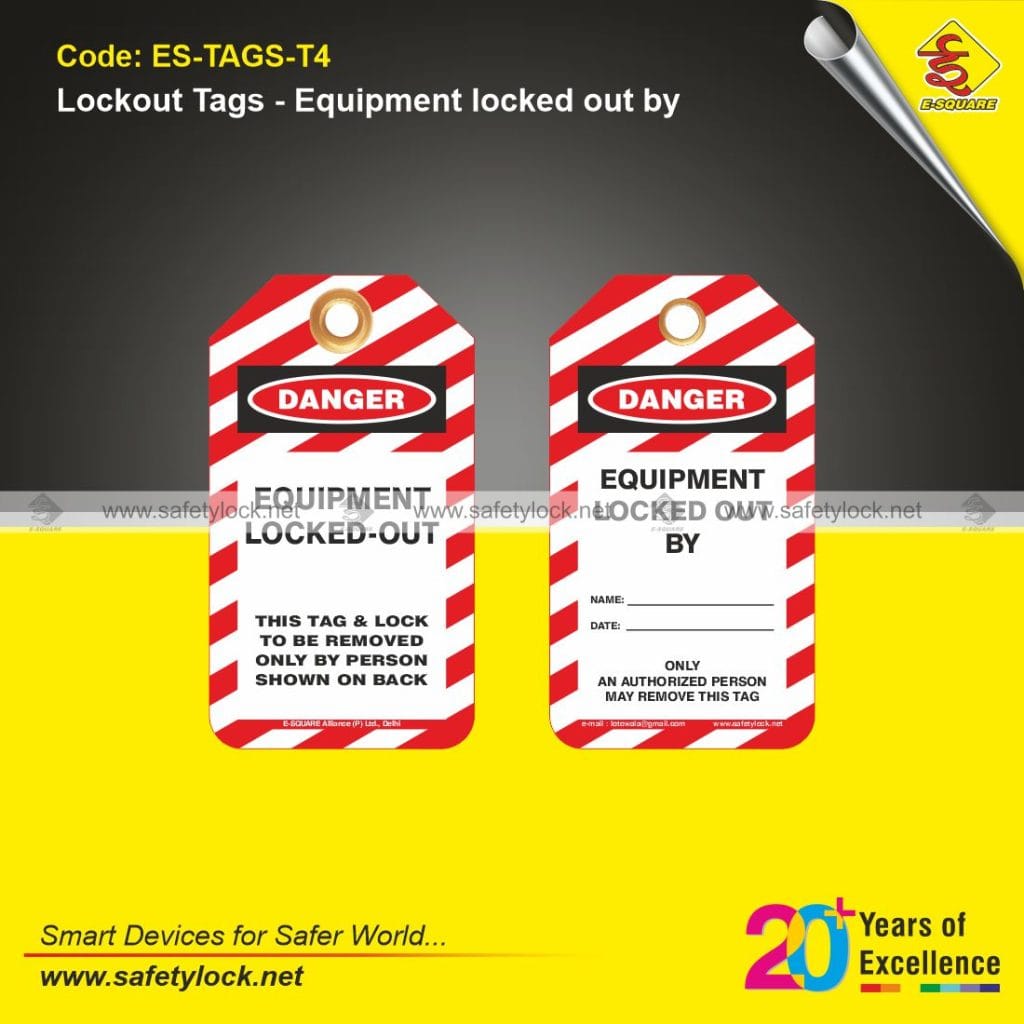 Lockout Tags - Equipment Locked Out - E-Square