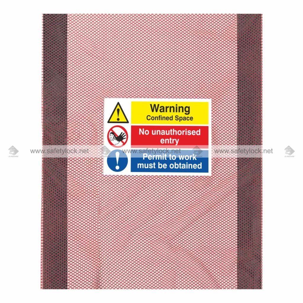 Confined Space Lockout Cover Sign - Danger Entry by Permit Only