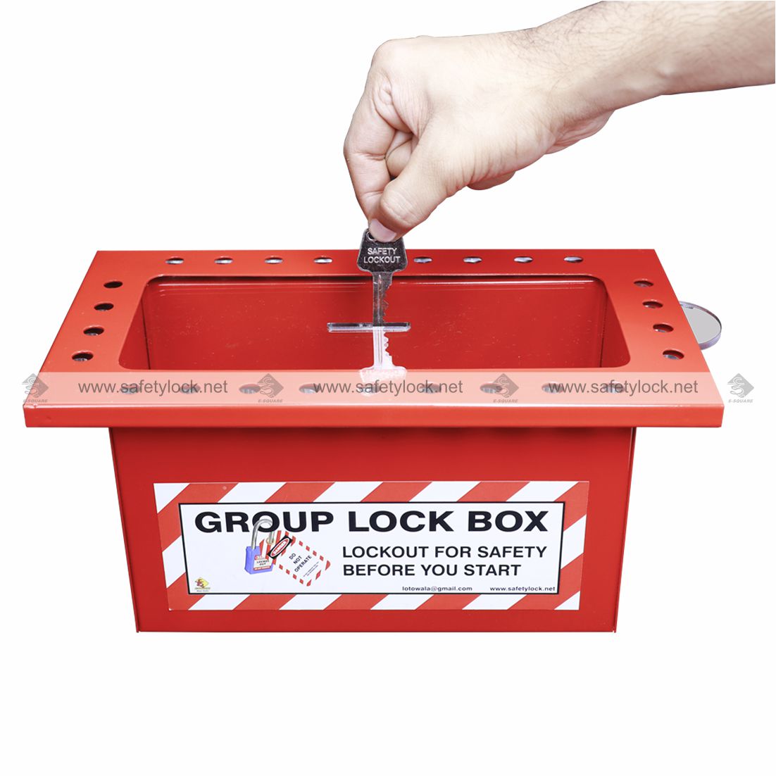 Safety Lockout Box with 5 Keys - E-Square