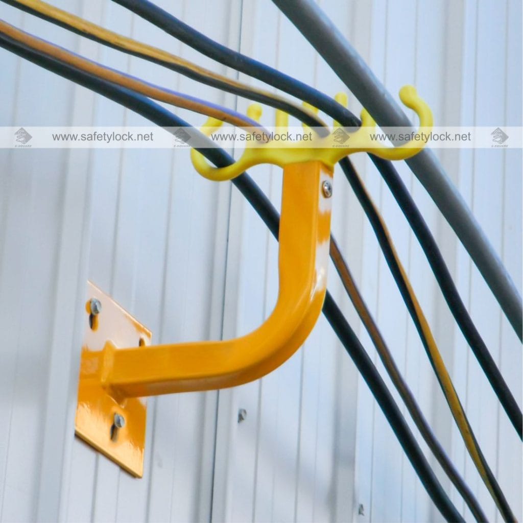 Hexahook Hanger Wall Mounted for Trailing Cable and Wire