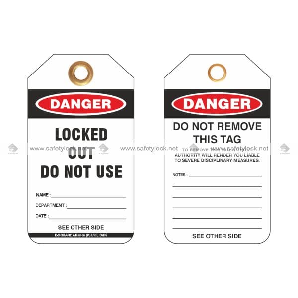 Buy Lockout Safety Tags with Metal Eyelet | E-Square