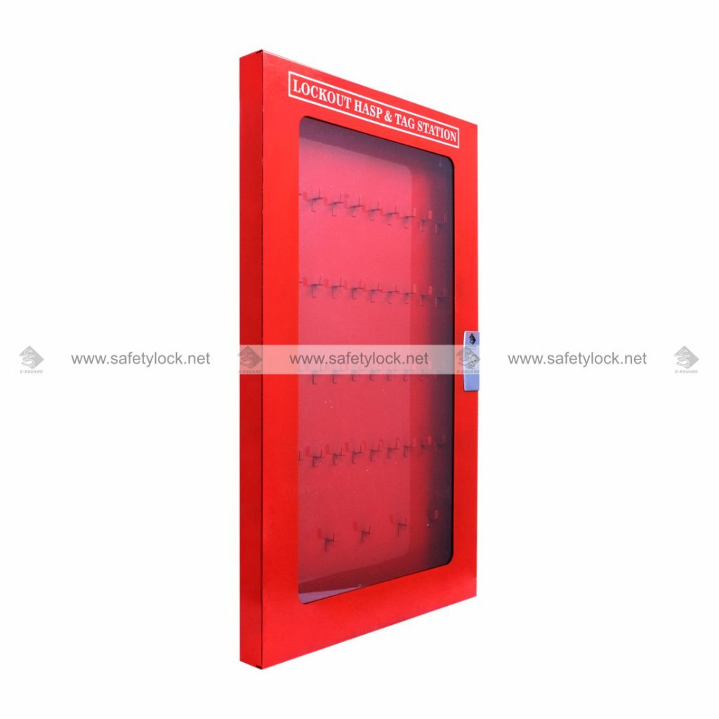 Lockout Tagout Station - H24 X W22 X D10 inch with Clear Fascia - E-Square