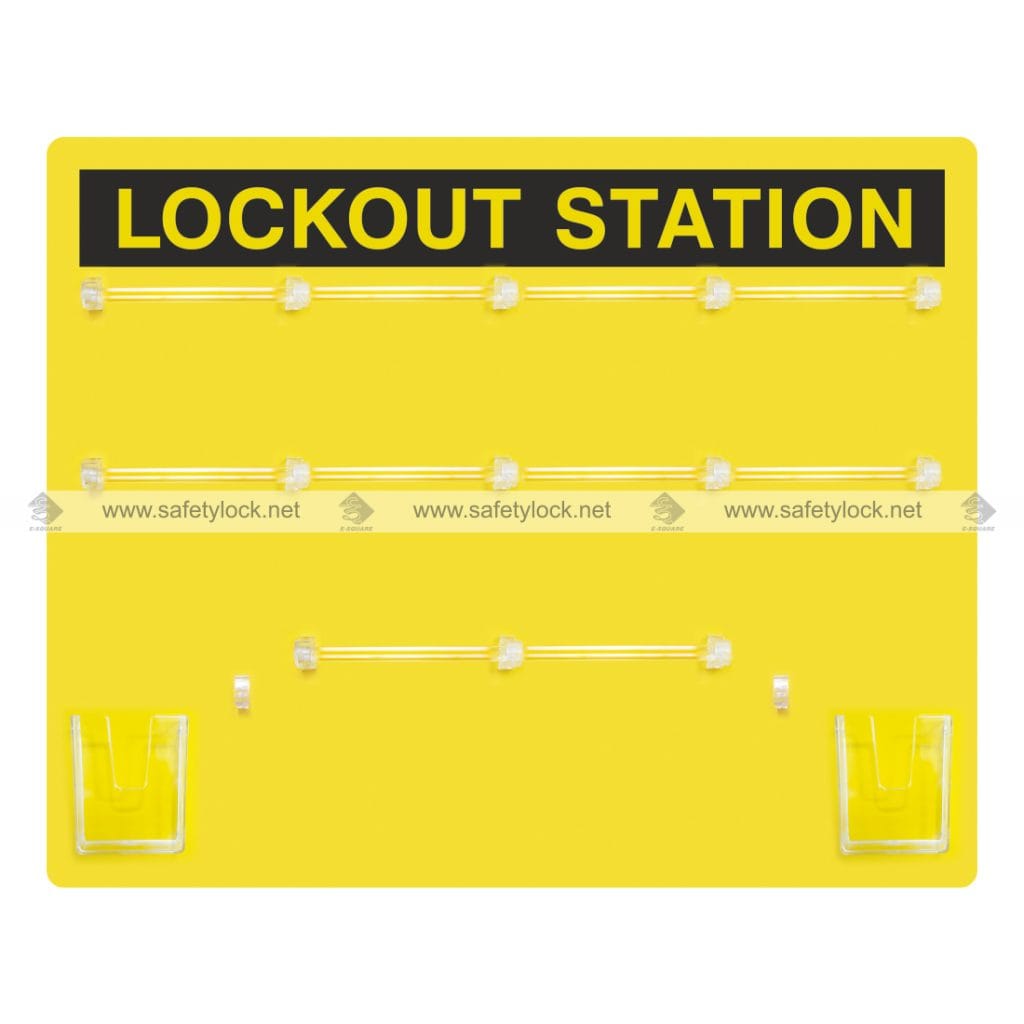 Large Size Open Lockout Station for 48 Padlocks | E-Square