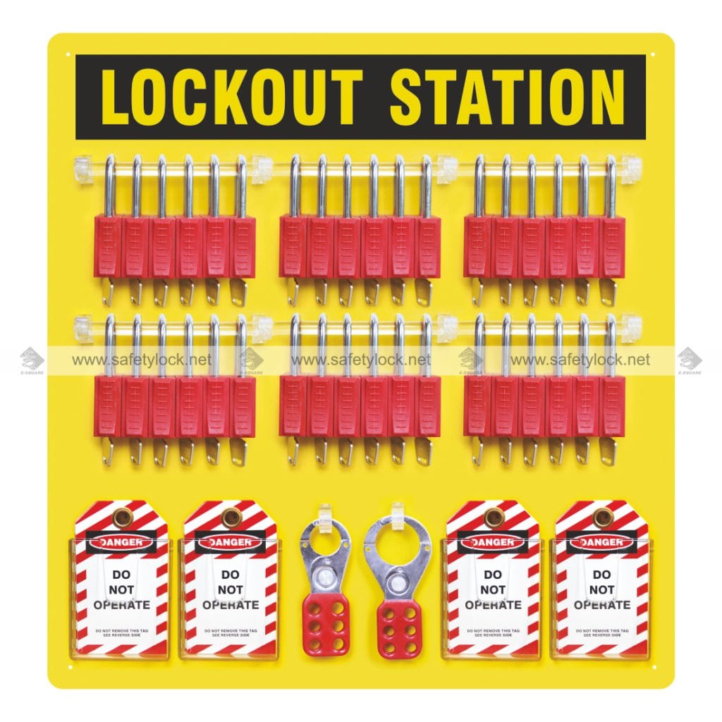 Front View Open LOTO Station for 36 Locks | Lockout Tagout