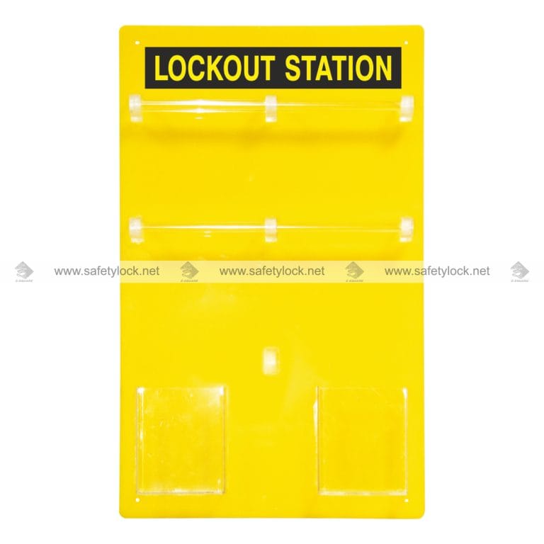 Wall Mountable Open Lockout Station Side View for 20 Locks