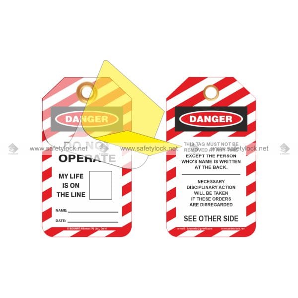 Laminated Lockout Tags - Liner Protective LOTO Tags | E-Square