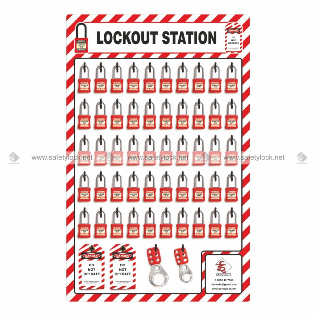 Largest Lockout Shadow Board for 100 Locks - Customize Station