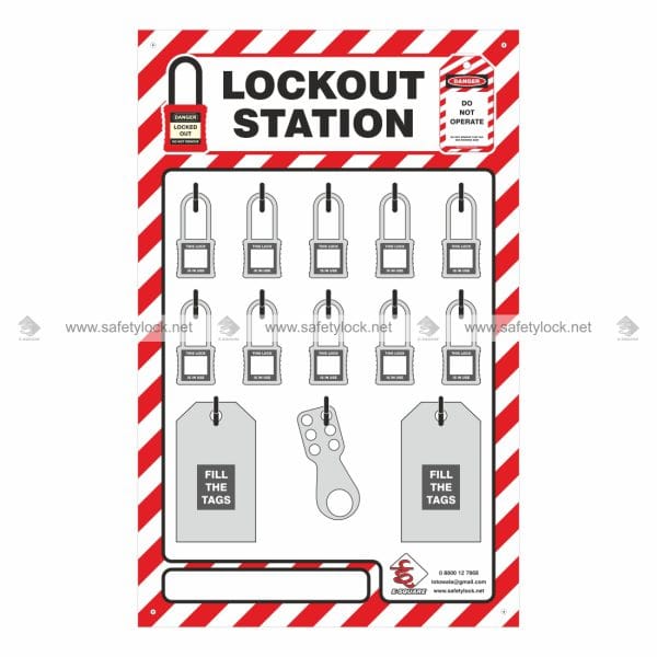 Shadow Lockout Station for 10 Locks | Lockout Tagout