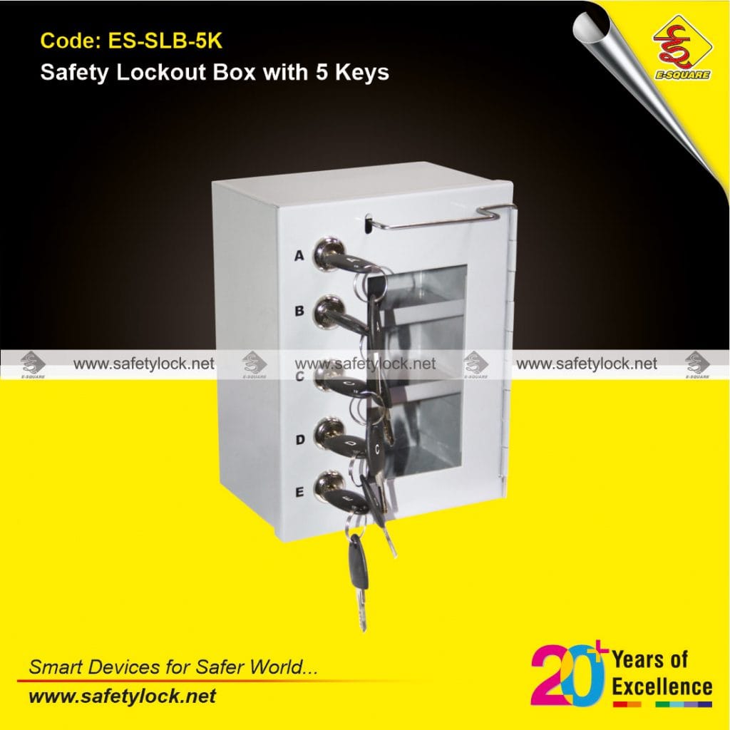 Steel Safety Lockout Box with 5 Keys | Lockout Tagout