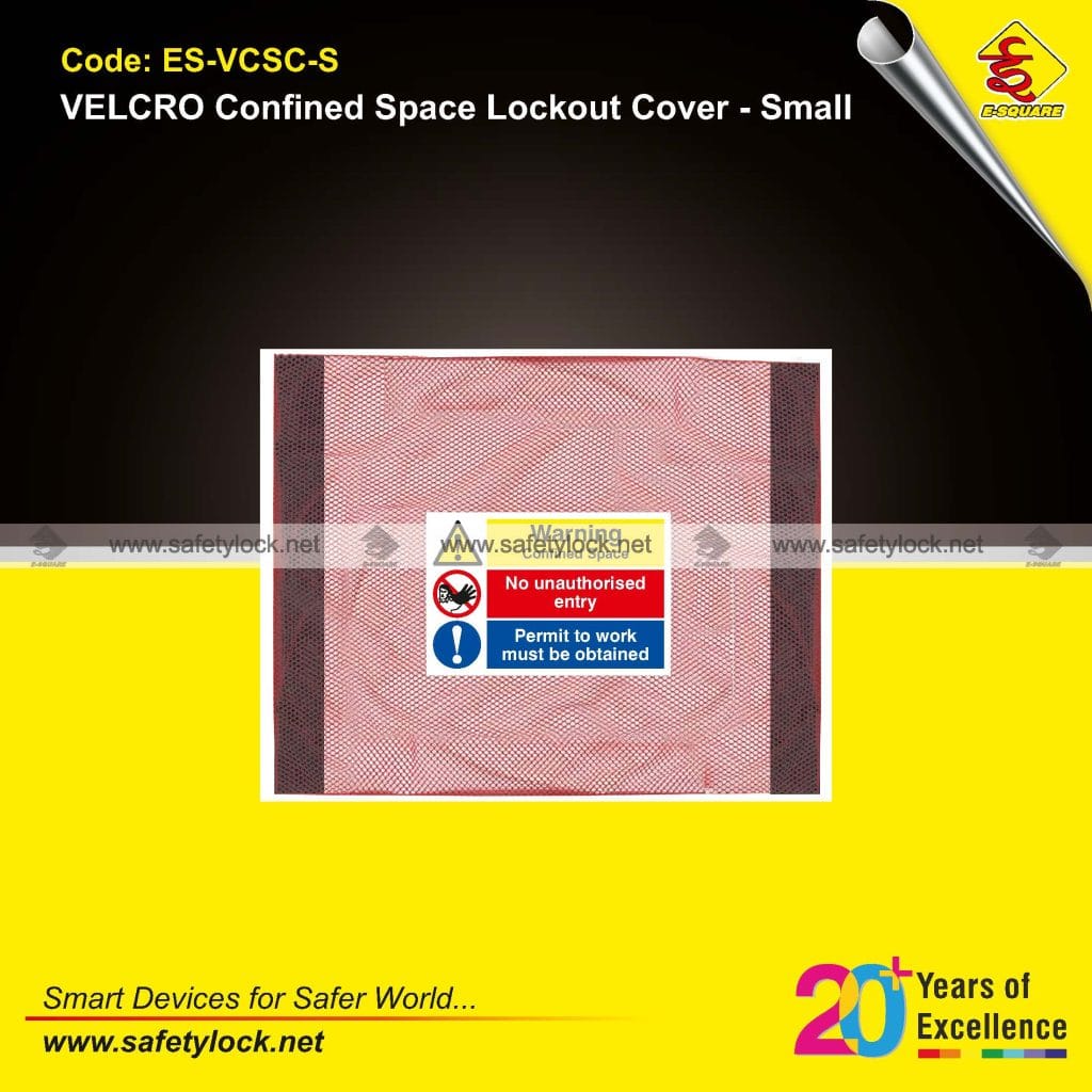 Velcro Confined Space Lockout Cover -Small (Squared) | E-Square