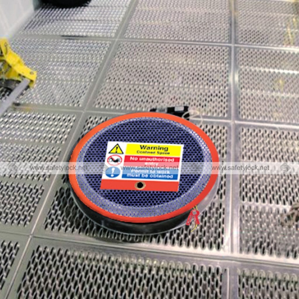 Lockable Ventilated Confined Space Lockout Cover - Small