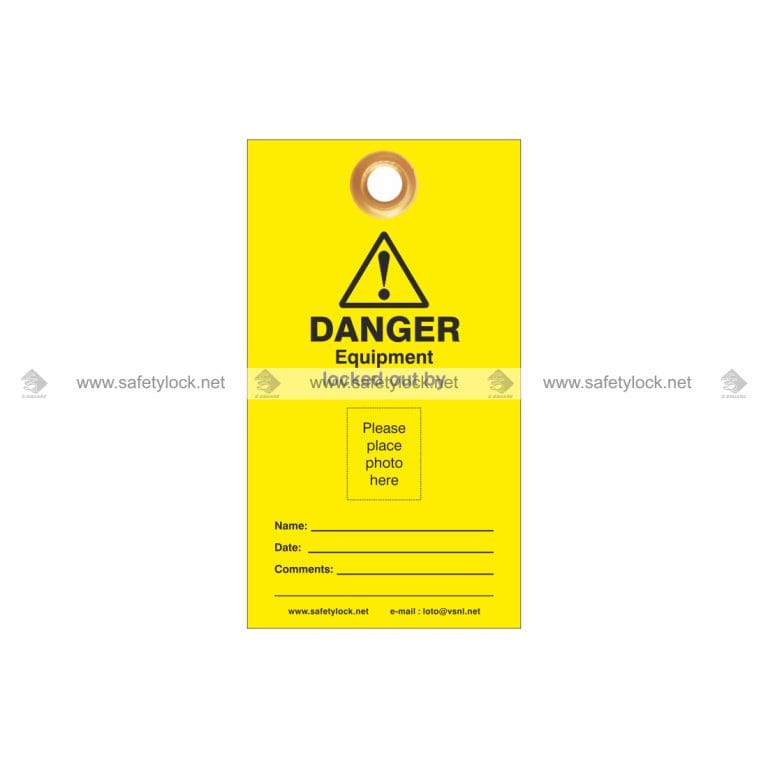 Yellow Photo ID Lockout Tags Manufacturer Supplier | E-Square