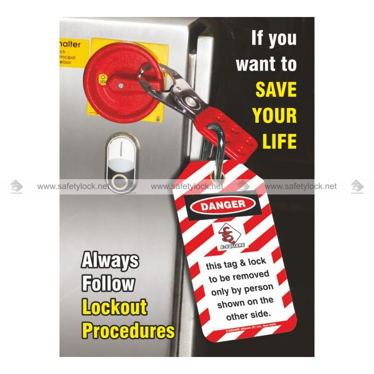 Lockout Safety Poster - Lockout Tagout - E-Square