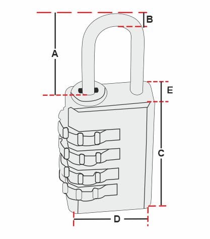 Buy Brass Combination Lockout Padlock - 4 Wheels | E-Square