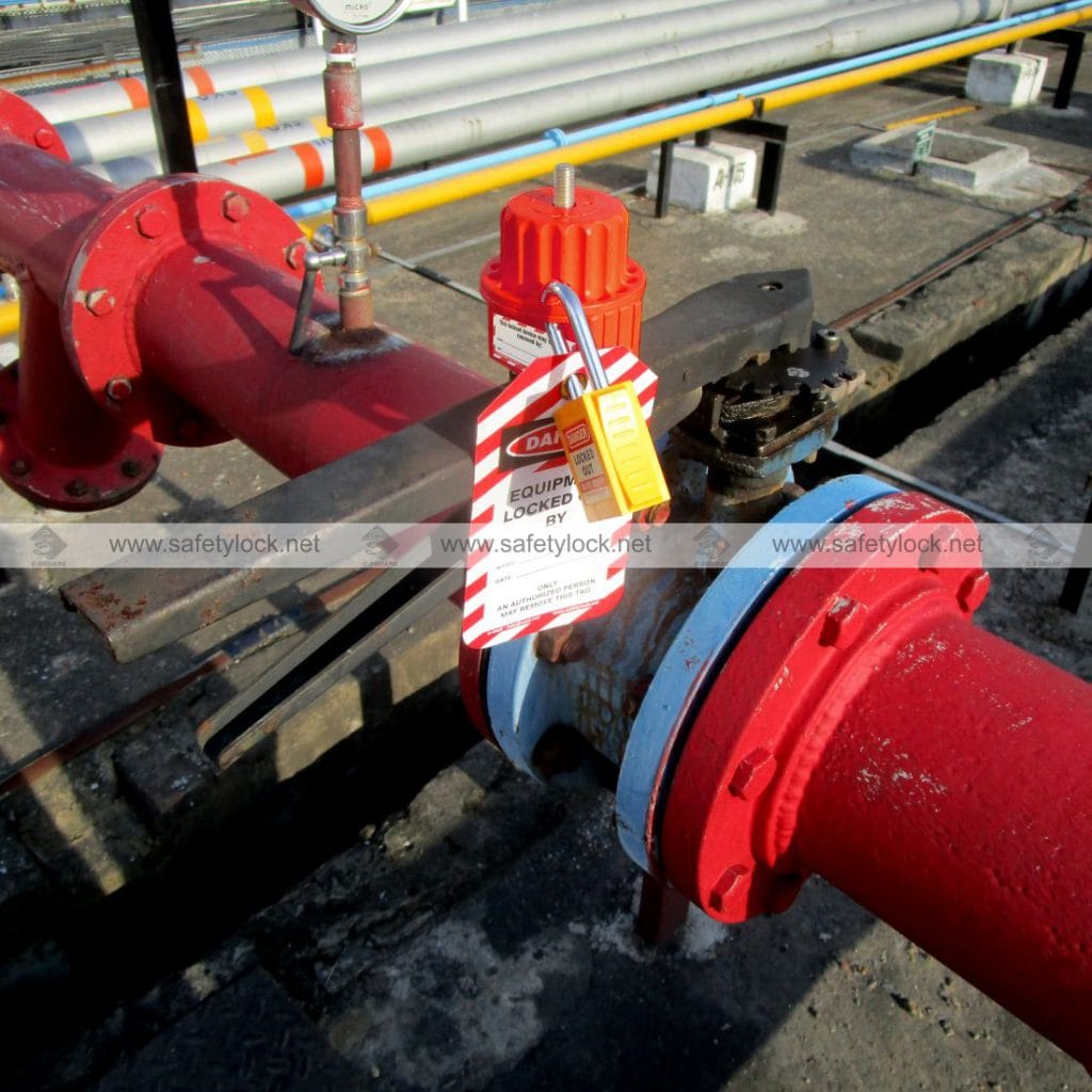 Butterfly Valve Lockout Premier Yellow for Lockout Tagout