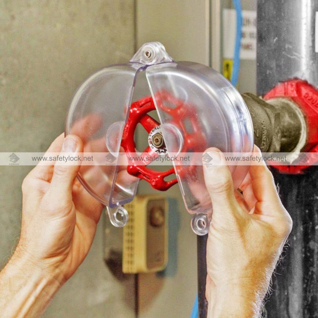 Lockout Tagout - Clear Gate Valve Lockout Device | E-Square
