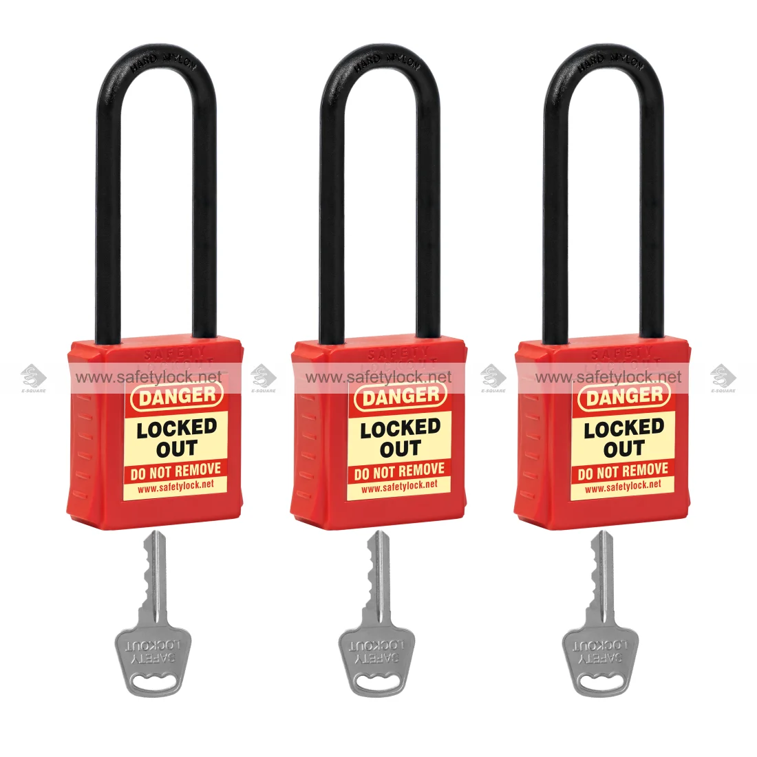 Di-Electric LOTO Padlock with Long Nylon Shackle | E-Square