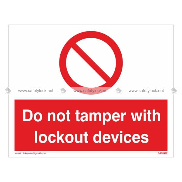 Lockout Safety Signs - Lockout Tagout before Maintenance - E-Square