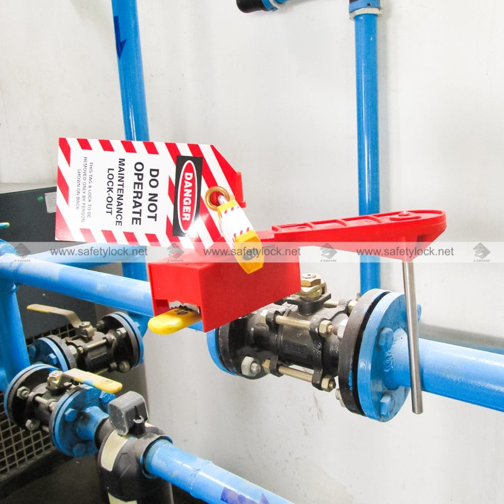 Large Size Settable Ball Valve Lockout - with Large Arm