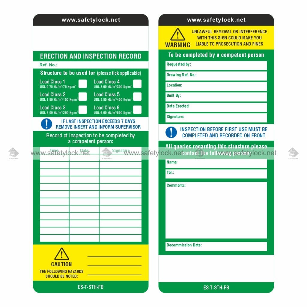 Red Colour Scaffolding Tags Manufacturer Supplier | E-Square