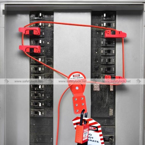 6 Hole Hasp Type Adjustable Cable Lockout Tagout Device