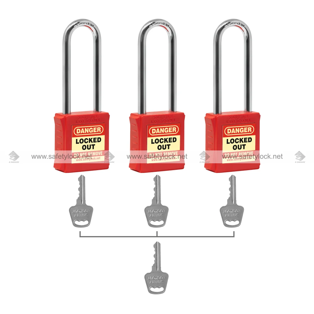 Lockout Padlock with 85 mm Shackle Key Different and Master Key