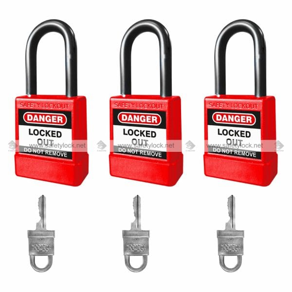 Series 6 Lockout Padlock Steel Shackle with PVC Sleeve - Small