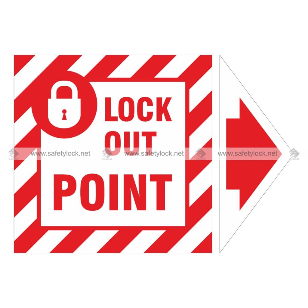 Safety Lockout Arrow Markers for Lockout Point Identification