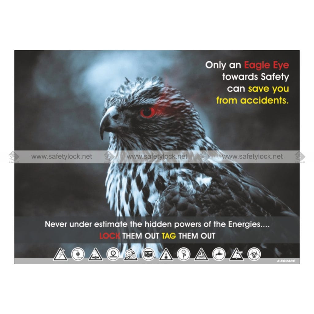 Lockout Safety Poster - Lock them out Tag them out - E-Square