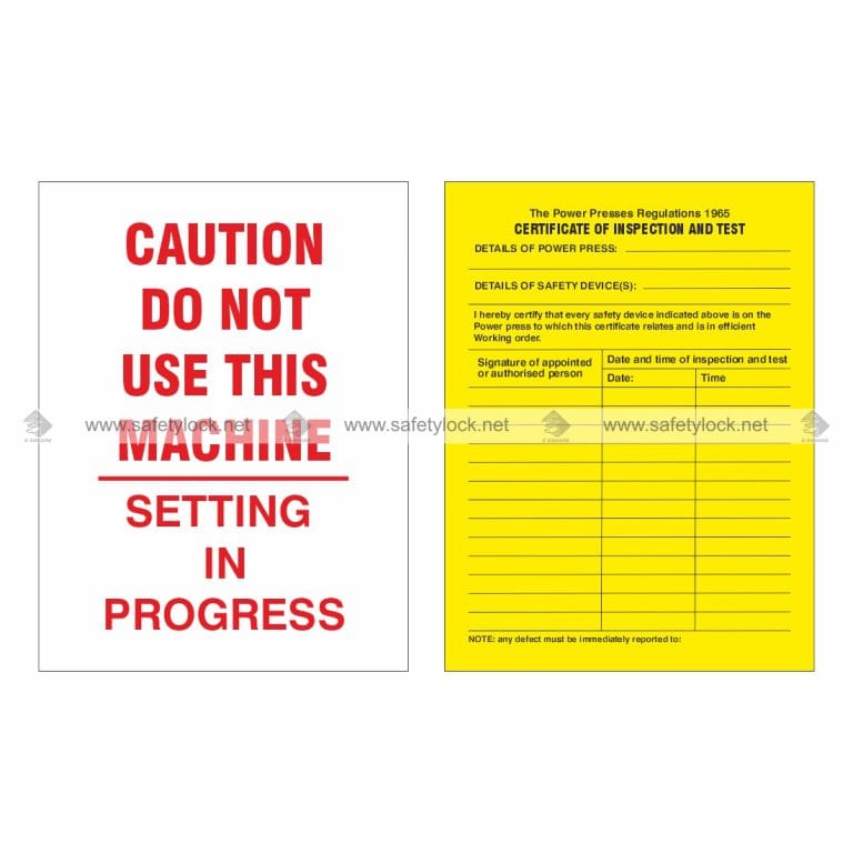 Do not Use this Machine Scaffolding Tags for Yellow Tag Holder