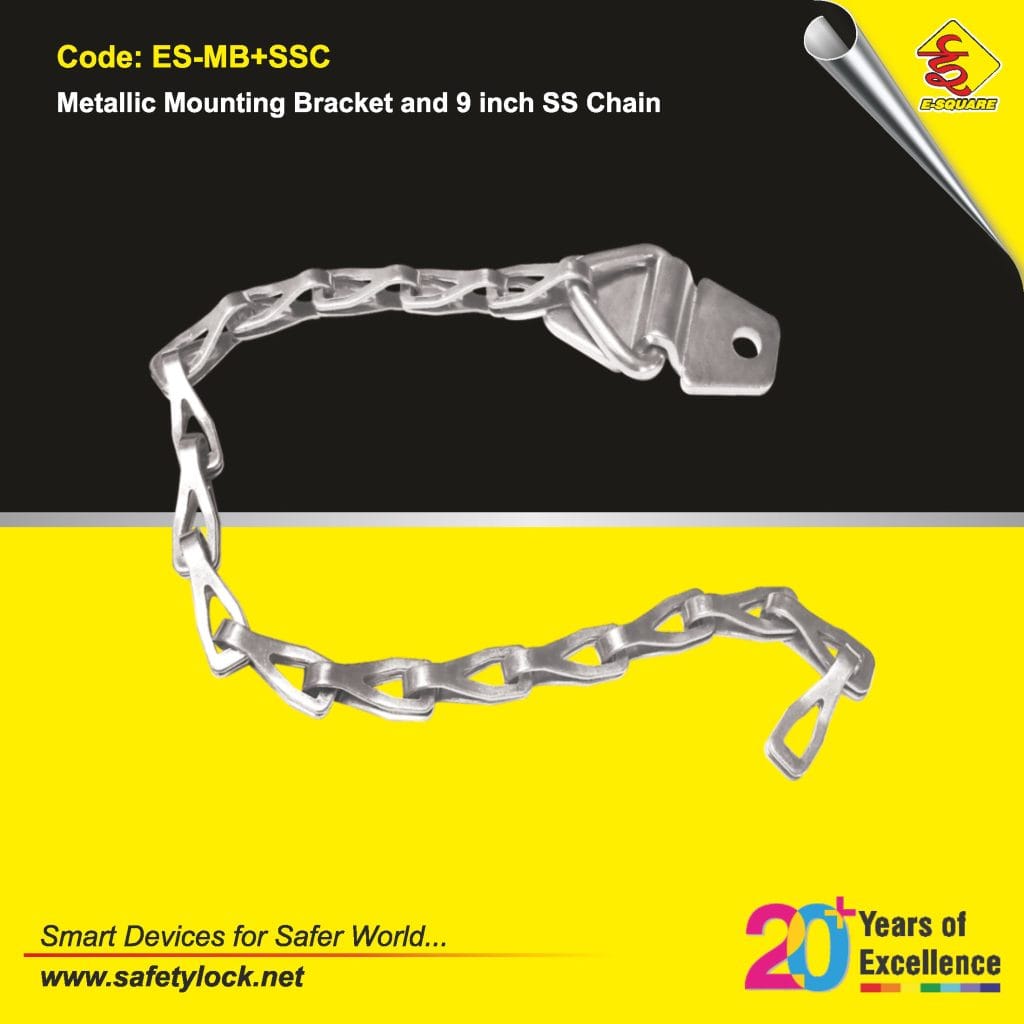 Metallic Mounting Bracket and 9 inch SS Chain - E-Square
