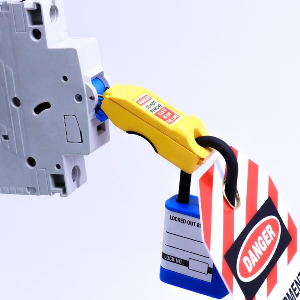 Mini Di-electric Lockout Padlock with Nylon Shackle | E-Square