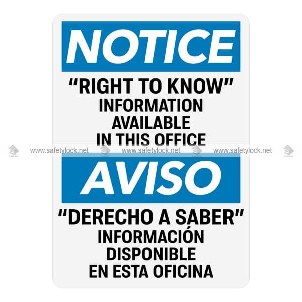 MSDS / SDS Bilingual Signs for Safety in Different Languages