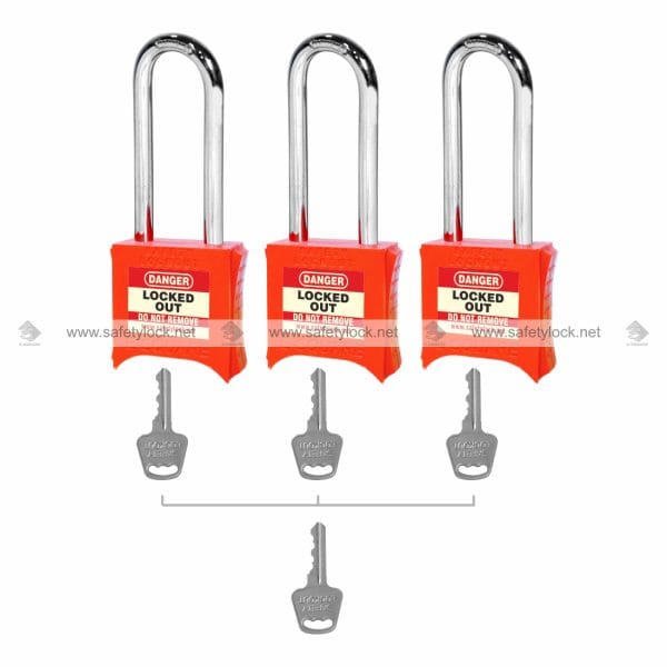 PLSP Padlock with 85 mm Steel Shackle - Key Different - E-Square