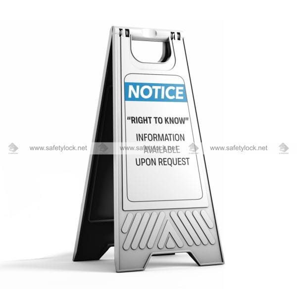 White Colour Portable Floor Stand - Right to Know Information