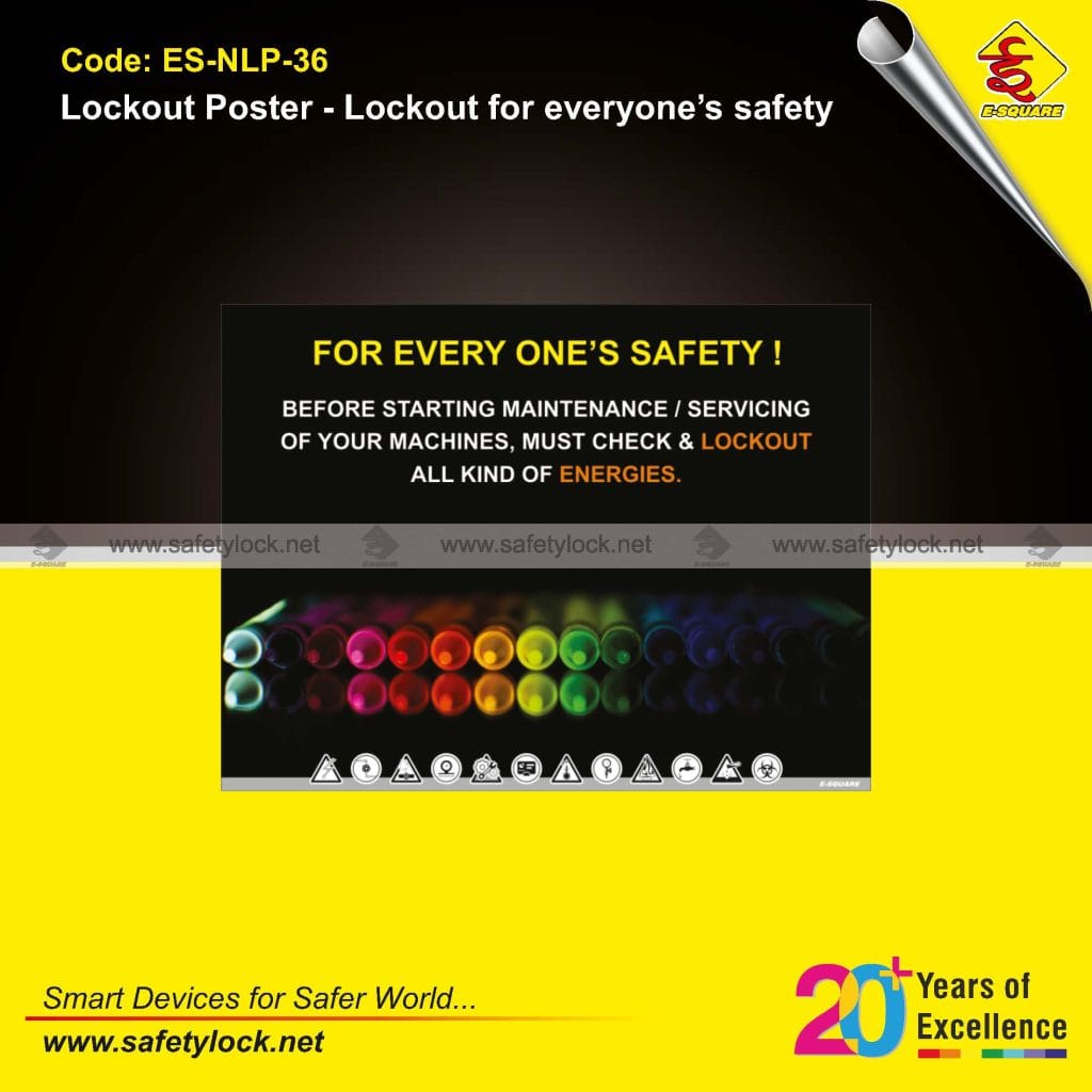 Lockout Poster - Lockout for Everyone's Safety - E-Square