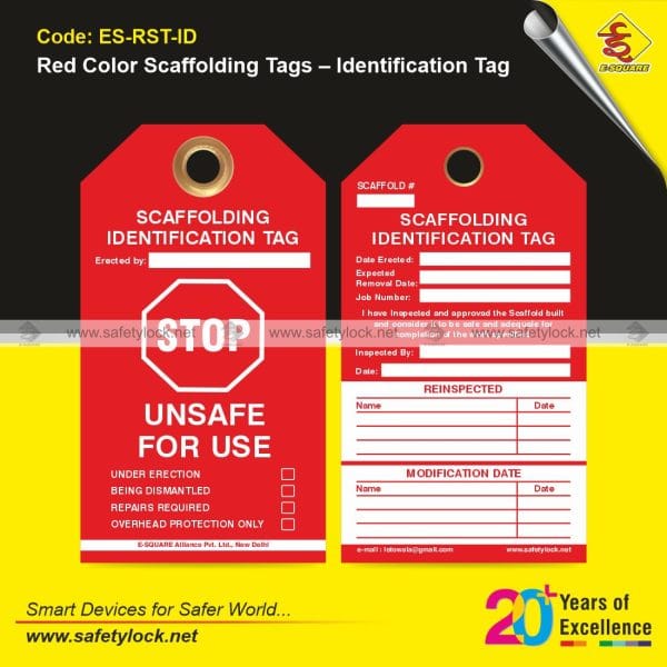 Red Scaffolding Identification Tag | Custom Scaffolding Tags