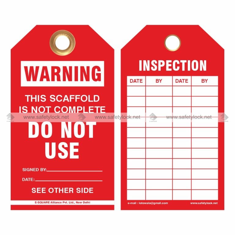 Red Colour Scaffolding Tags Manufacturer Supplier | E-Square