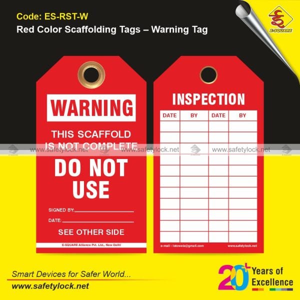 Red Colour Scaffolding Tags Manufacturer Supplier | E-Square