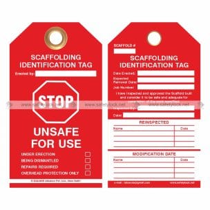 Red Scaffolding Identification Tag | Custom Scaffolding Tags