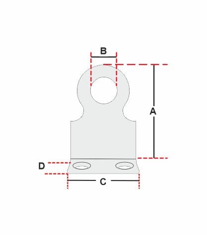 Right Angled Padlock Eye - Medium - E-Square
