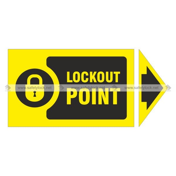 Safety Lockout Arrow Markers for Lockout Point Identification